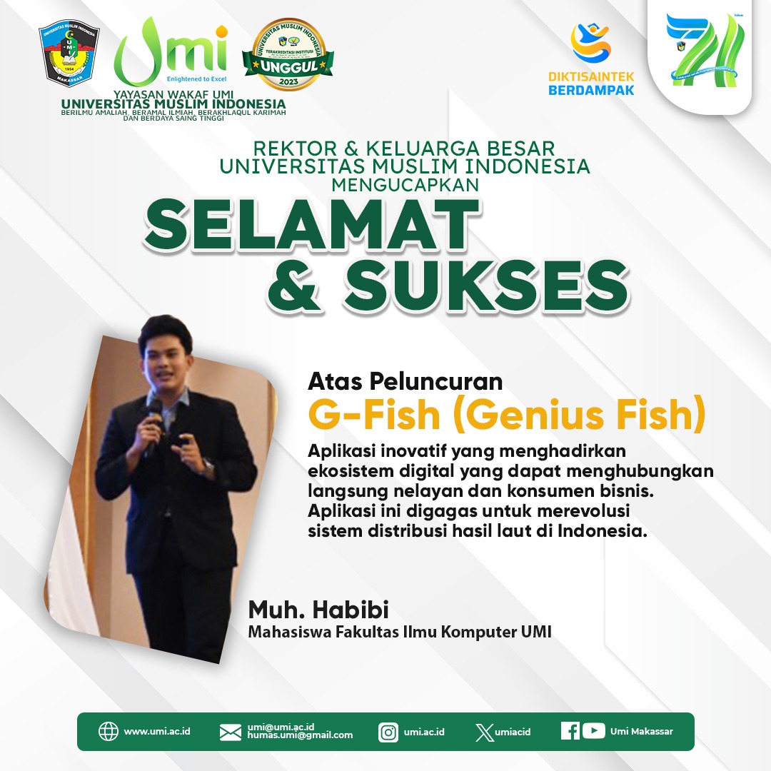 Peluncuran Aplikasi G-Fish, Mahasiswa UMI Hadirkan Sistem Digital ...
